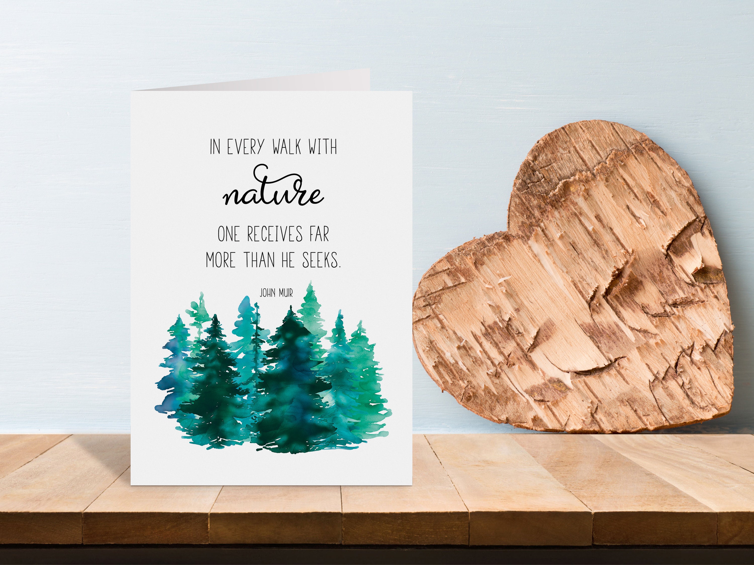 John Muir Nature Inspired Greeting Card With Envelope - Etsy