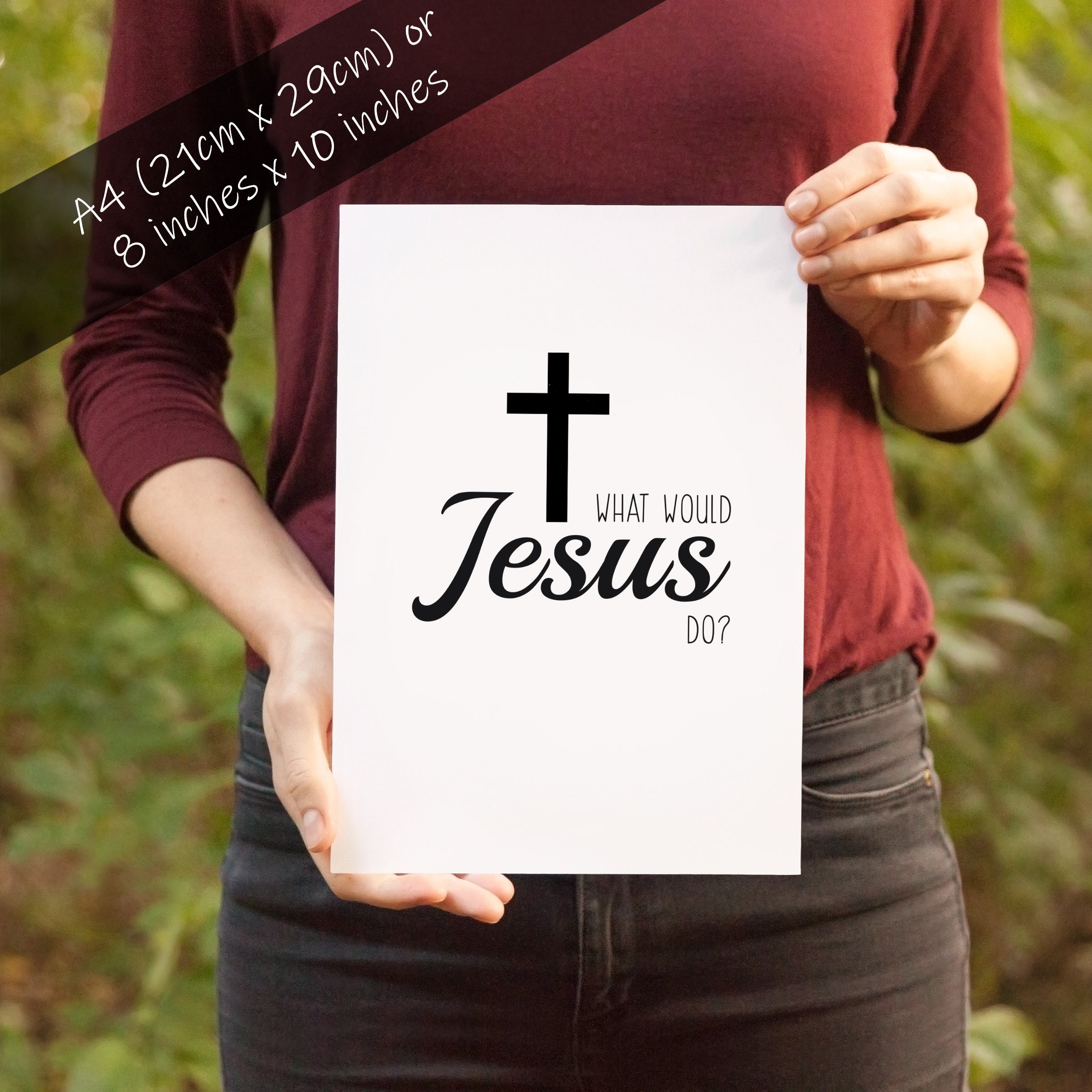 What Would Jesus Do WWJD Christian Wall Art Print - Etsy Italia