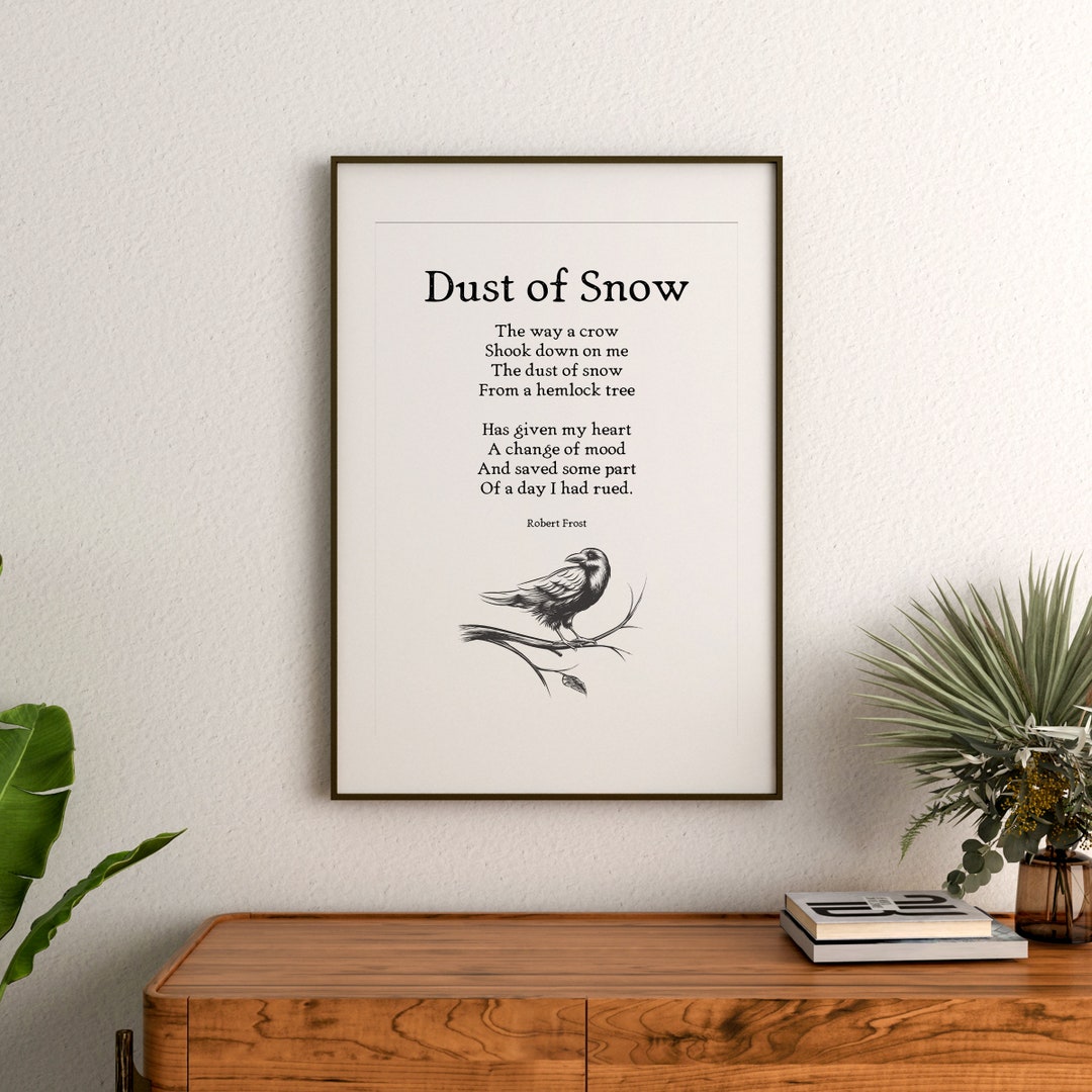 Winter Poetry Print, Robert Frost 'dust of Snow', Unframed Print - Etsy