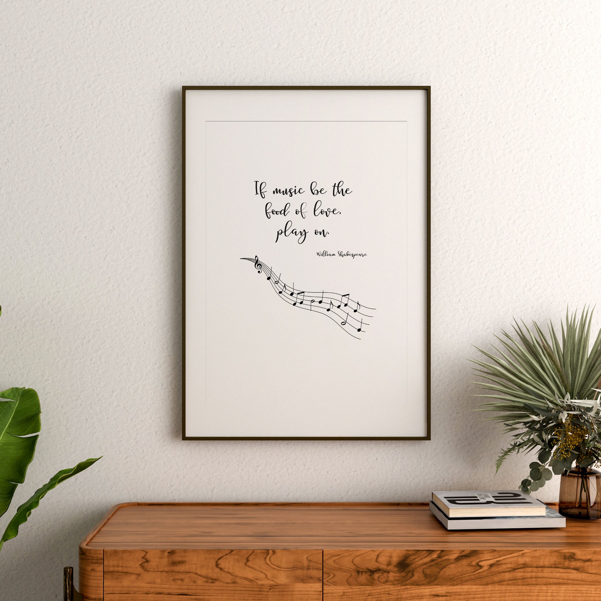 The Twelfth Night Music Print Shakespeare Music Quote - Etsy UK