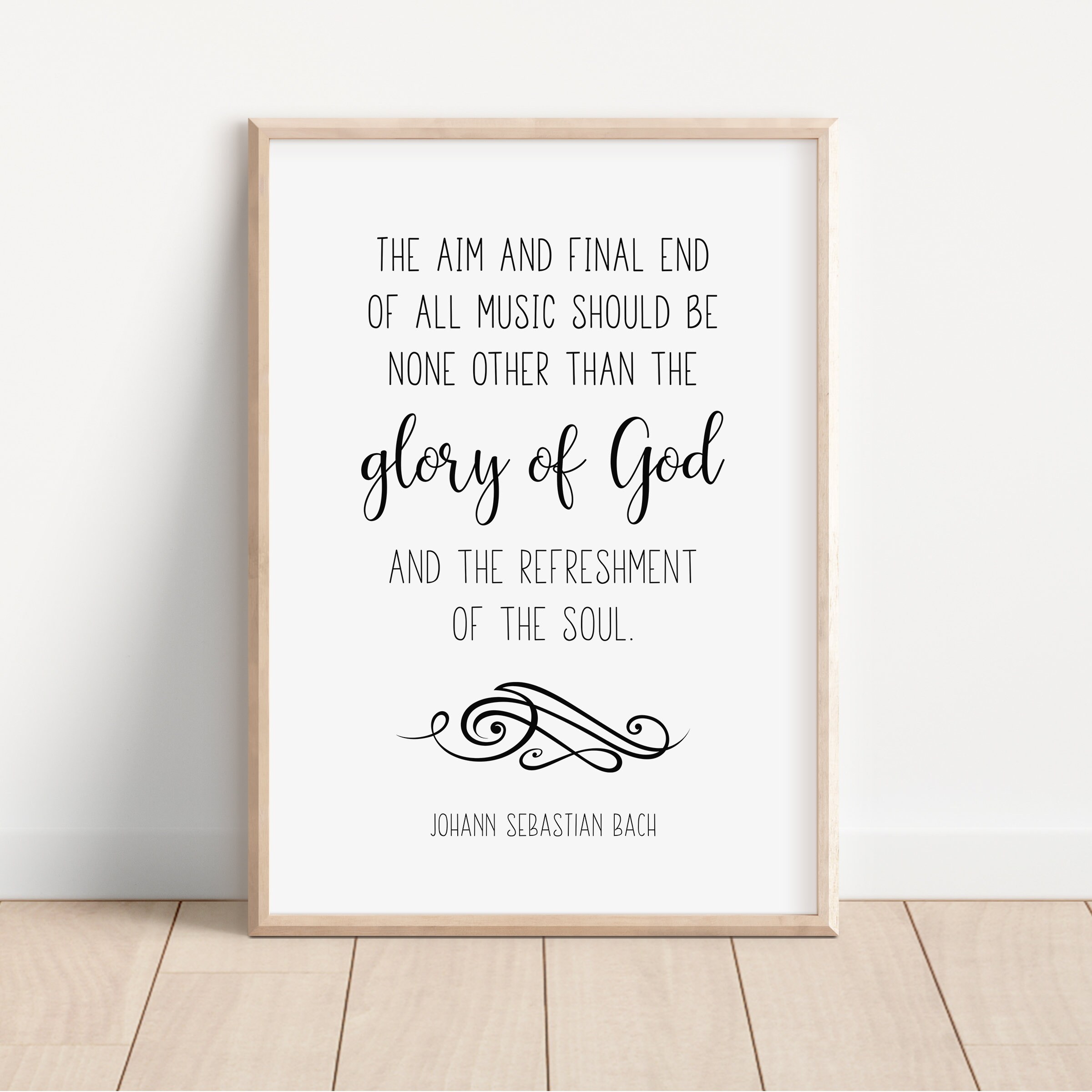 Music Wall Art Quote, the Glory of God, Johann Sebastian Bach, Unframed ...
