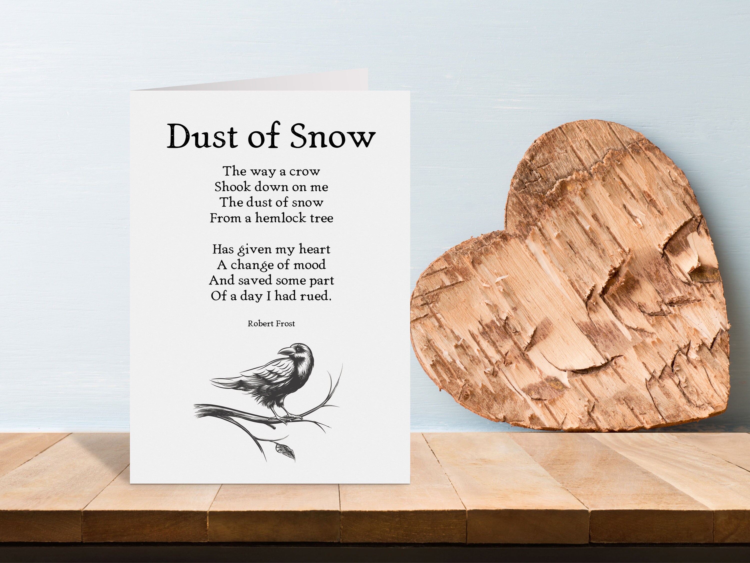 Robert Frost Poetry Greeting Card, 'dust of Snow' - Etsy