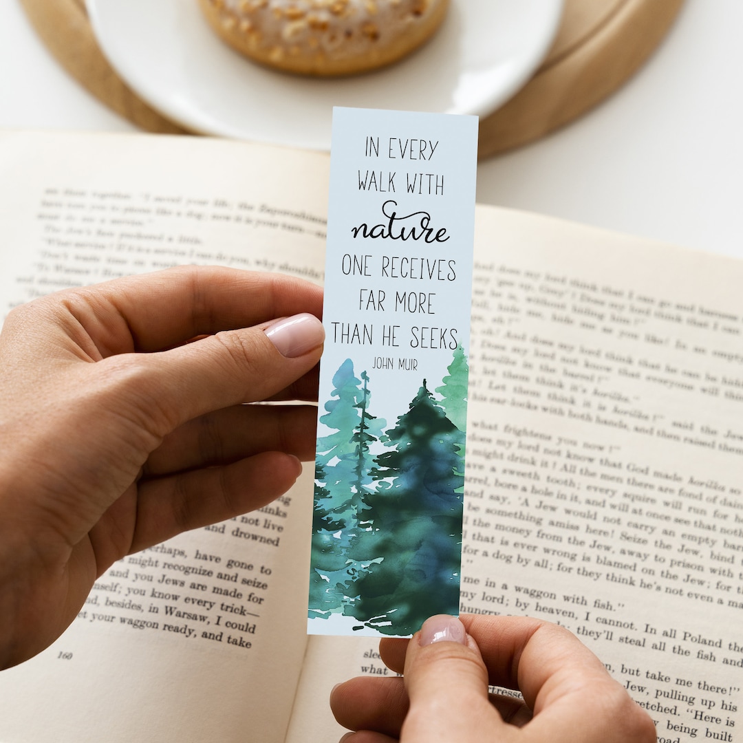 John Muir Nature Quote Bookmark, in Every Walk With Nature - Etsy
