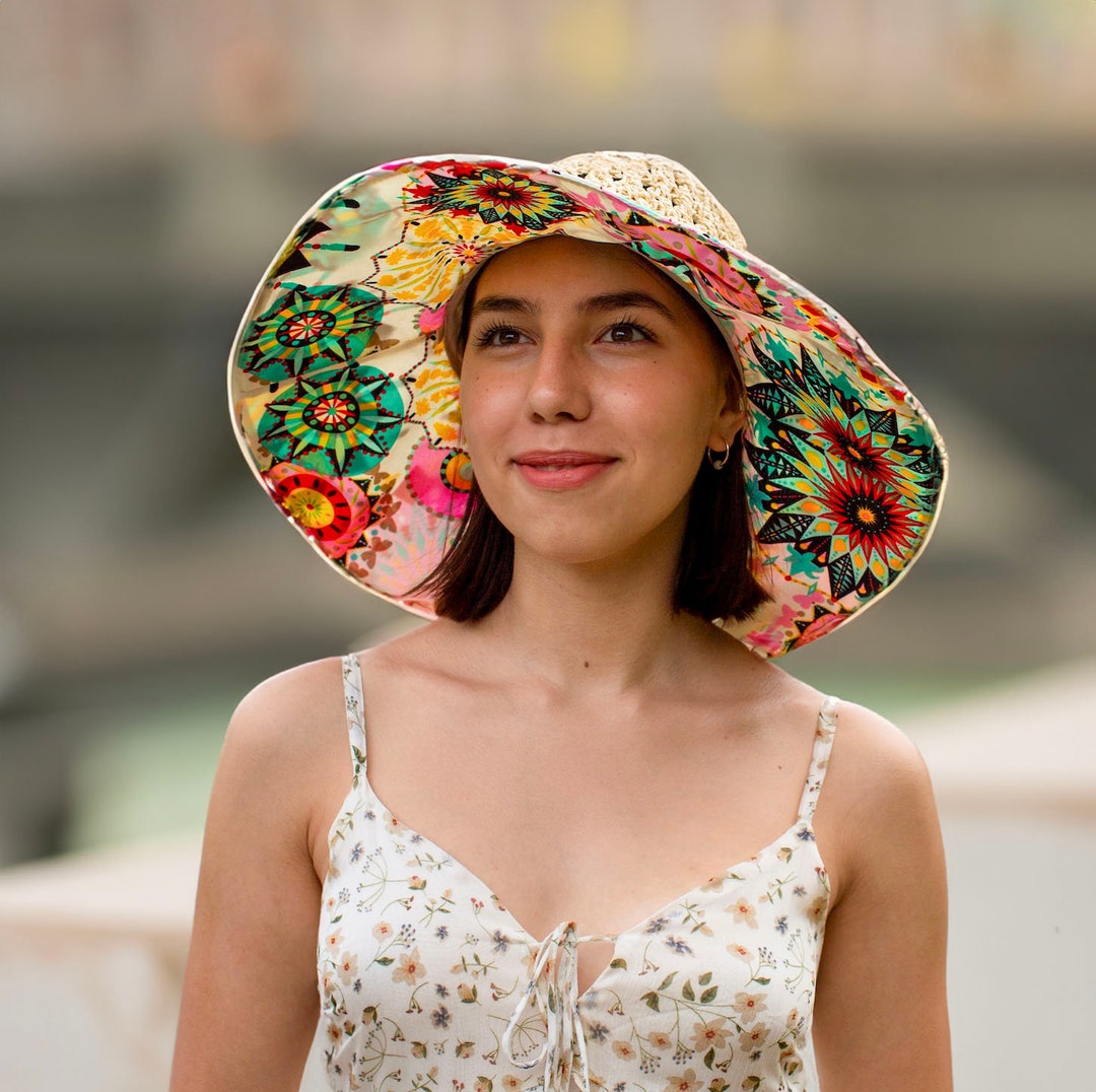 Straw Hat, Summer Hat for Women, Sunhat Womens, Beach Hats Foldable, 5 ...