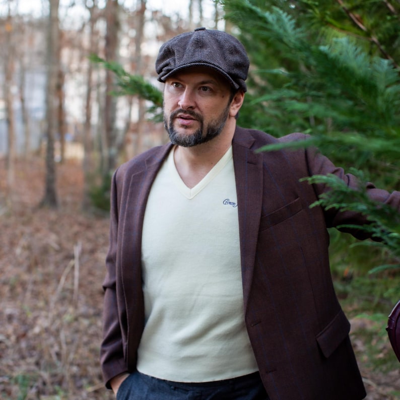 Wool Herringbone Newsboy Cap: Gray Peaky Blinders Style - Etsy UK