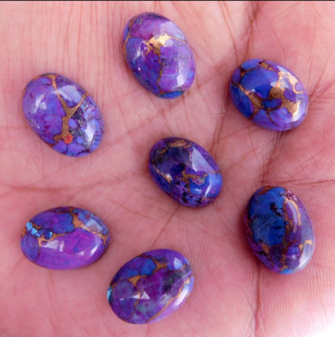 Natural Purple Copper Oval 8x10mm Shape Cabochon Loose Gemstone AAA ...