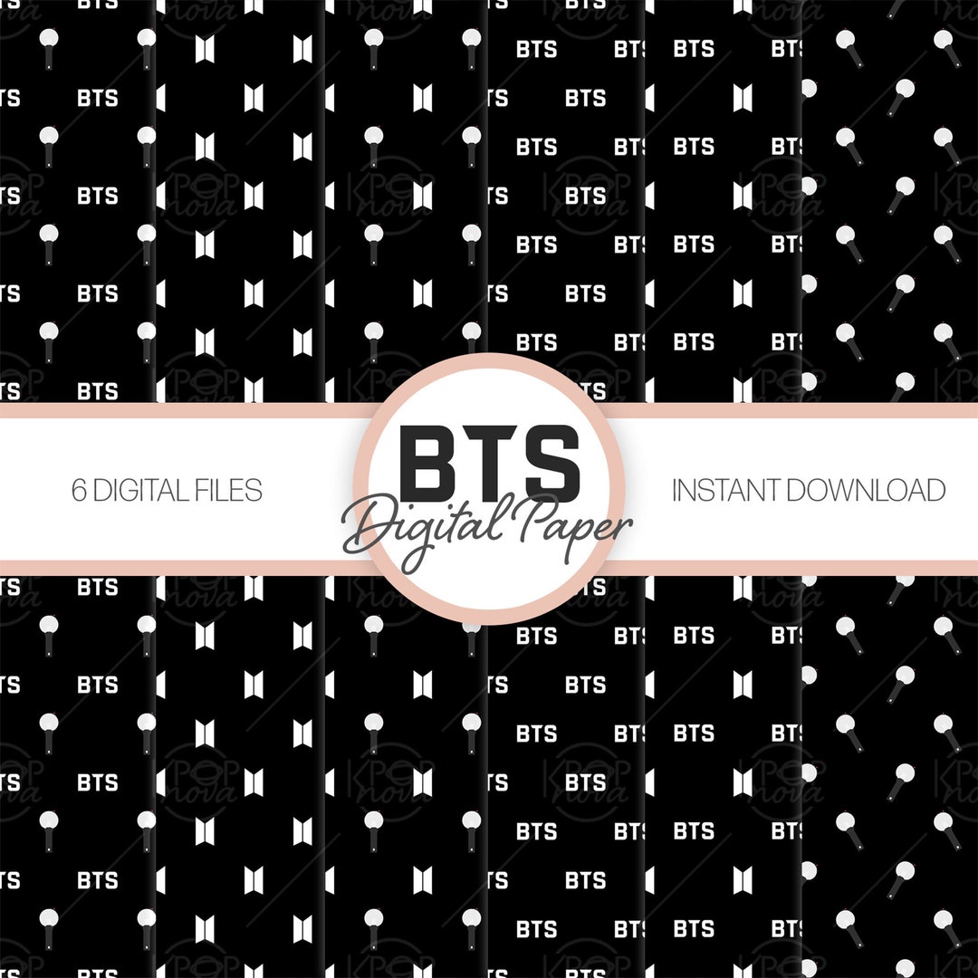 BTS Kpop Digital Paper BTS Decoration Kpop Decoration Printable Paper ...