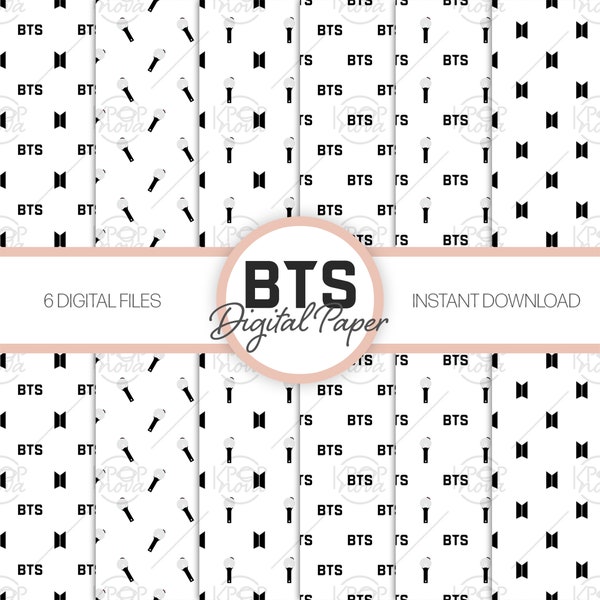 Bts Scrapbook Paper - Etsy