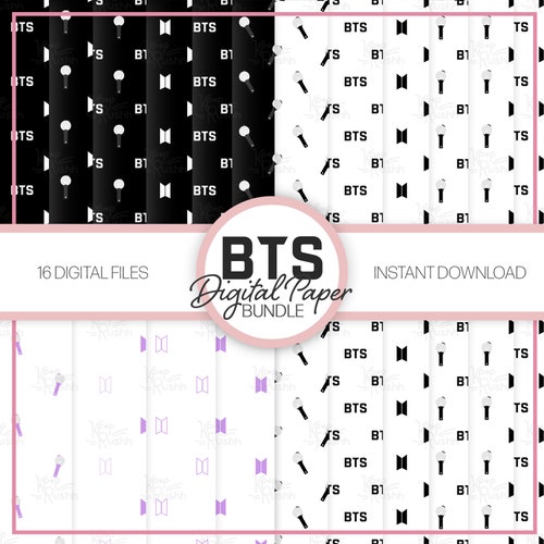 BTS Kpop Digital Paper BTS Decoration Kpop Decoration - Etsy