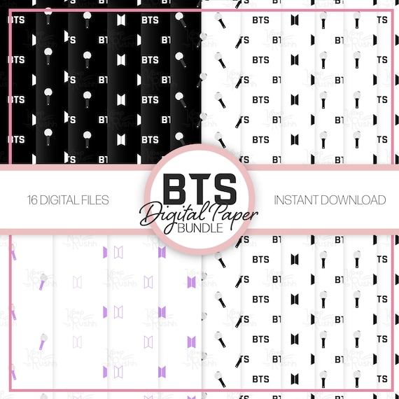 BTS Kpop Digital Paper BTS Decoration Kpop Decoration - Etsy