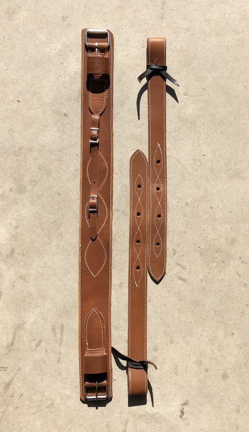 Western Natural Leather Back Cinch for Western Saddle With Billets 3.0 ...