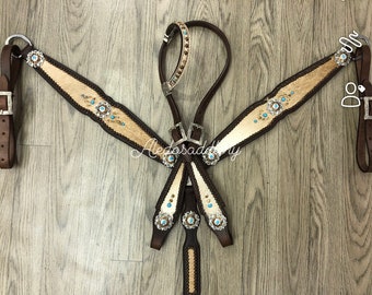 Western Bling Tack Set of Headstall and Breast Collar - Etsy