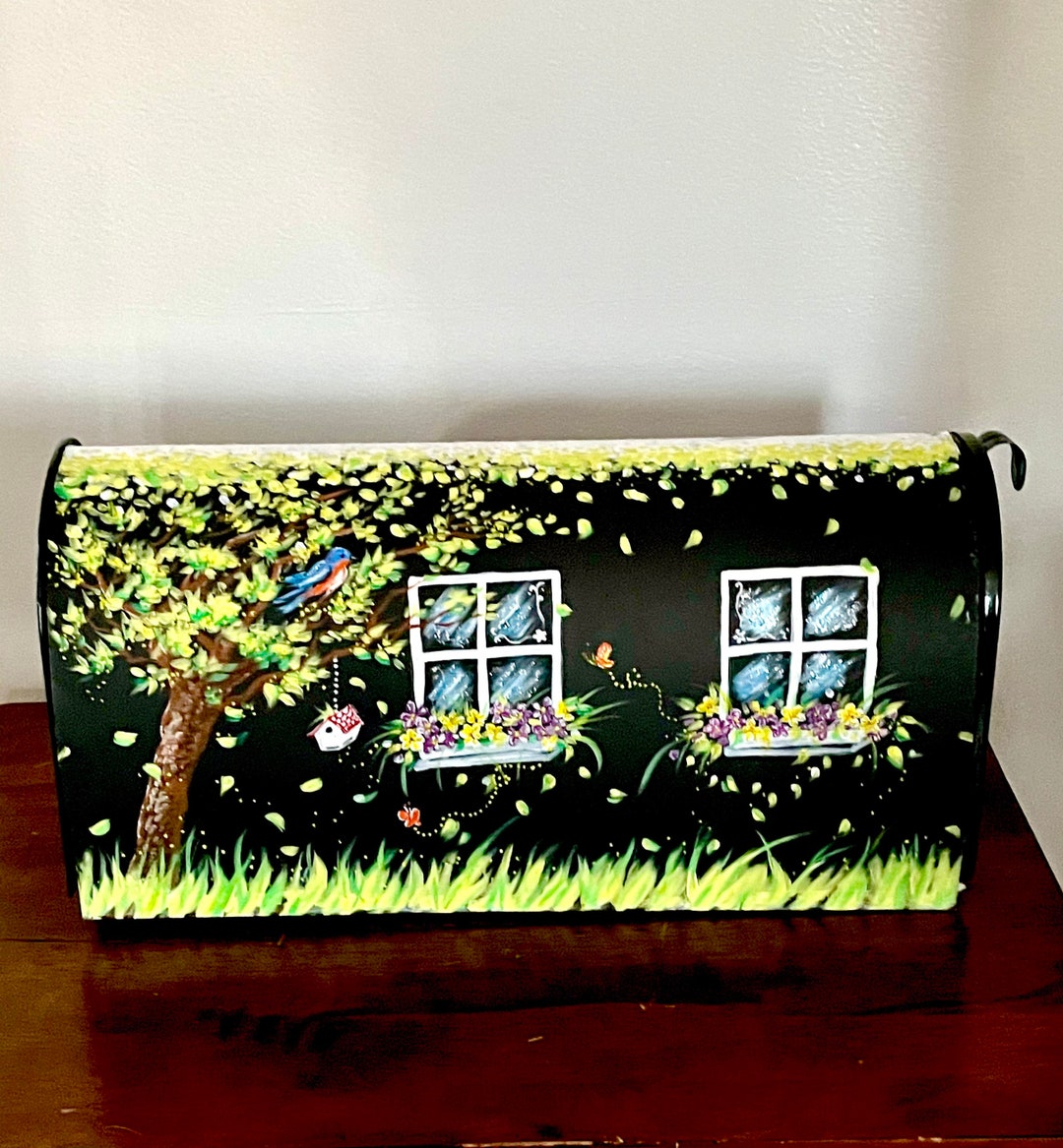 Decorated Hand-painted Mailbox personalized, Customized, Beautiful ...