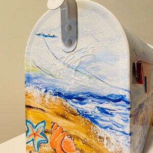 Decorated Hand-painted Mailbox/ Ocean View and Light House - Etsy