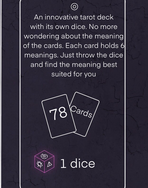 The Dice Dimensions Tarot Deck Beginner Tarot Witch Indie | Etsy