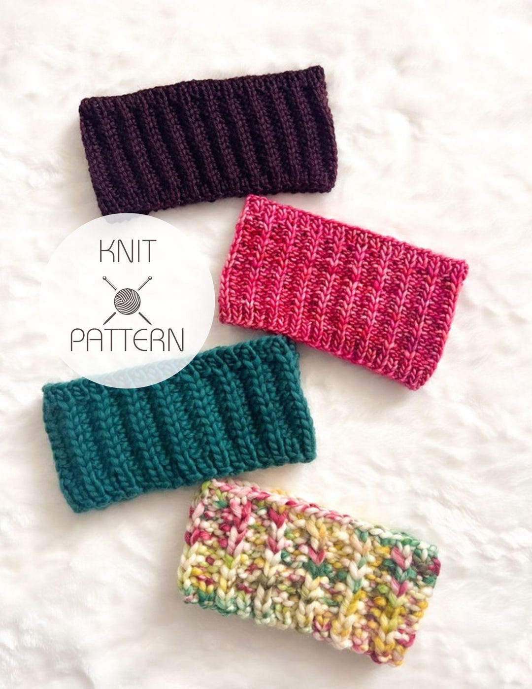 SEATOWN HEADBAND | Knitting Pattern | Reversible | Worsted, Light Bulky ...