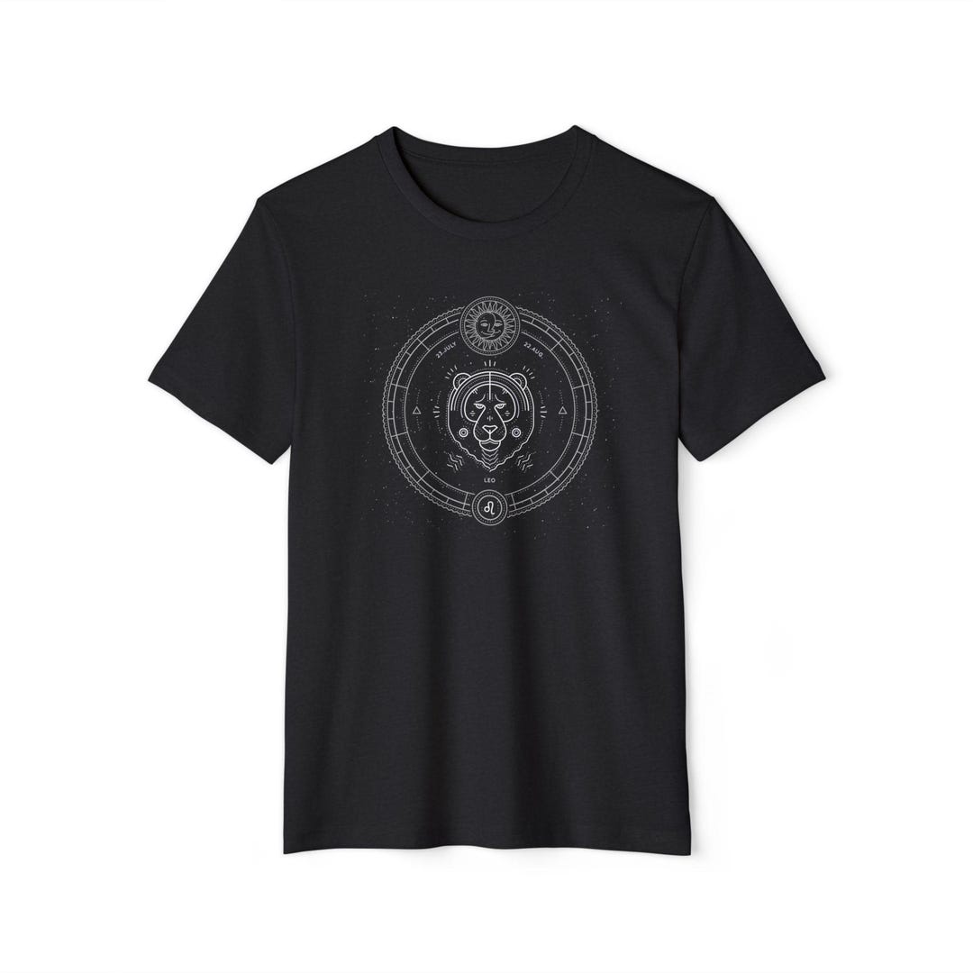 Leo Astrology Zodiac Tee Sacred Geometric Constellation Graphic T-shirt ...
