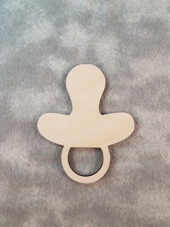 Baby Pacifier Shape Laser Cut Unfinished Wood Cutout Shape - Etsy