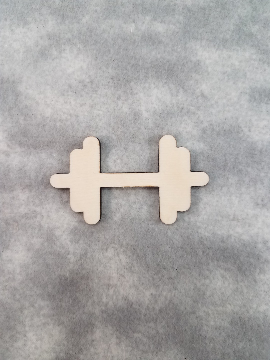 Weight Cutout Shape / Barbell / Dumbbell Laser Cut Unfinished Wood ...