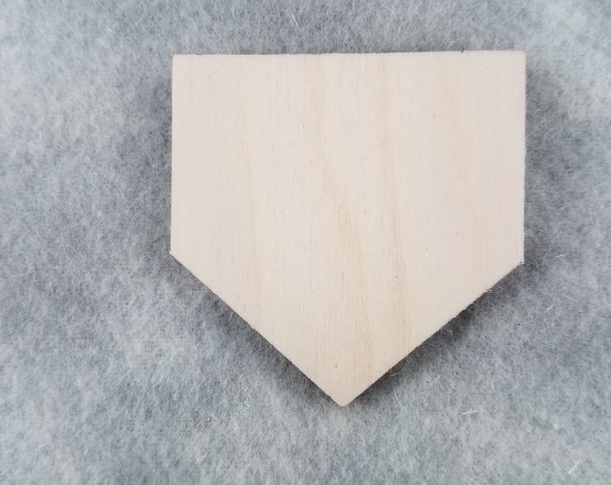 Home Plate Shape Laser Cut Unfinished Wooden Cutout Shape - Etsy