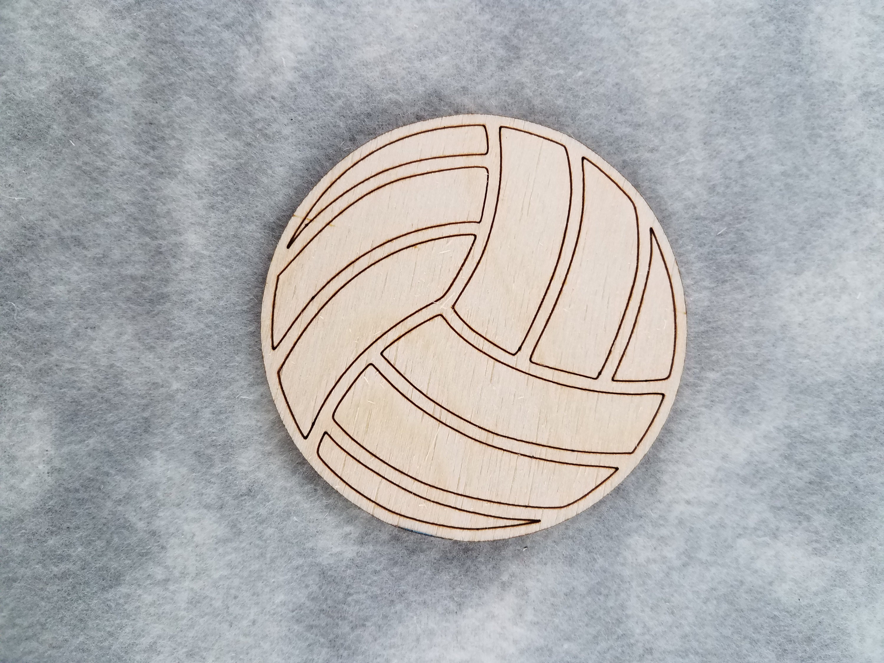 Volley Ball Shape Wooden Cutout and Detail Lines Laser Cut - Etsy Israel