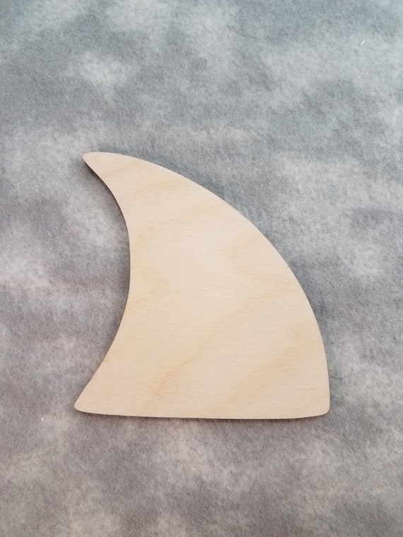 Shark Fin Shape Laser Cut Unfinished Wood Cutout Shape - Etsy