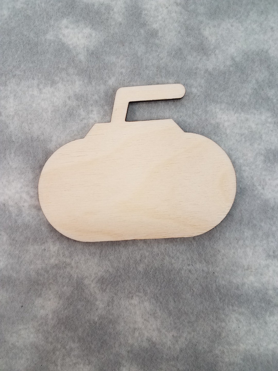 Curling Stone Shape Laser Cut Unfinished Wooden Cutout Shape - Etsy
