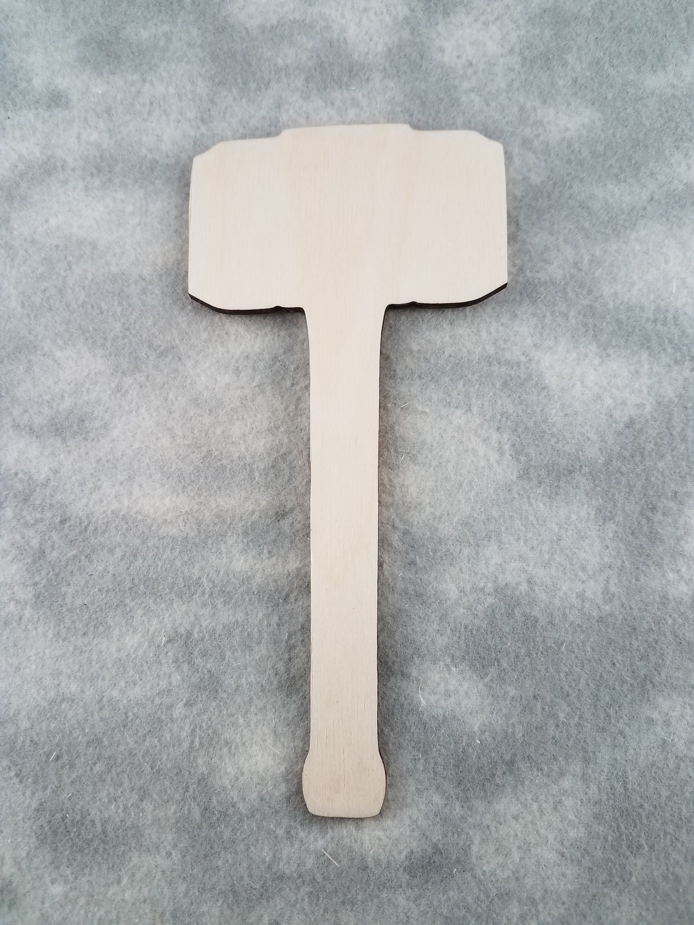 Thor's Hammer Shape Laser Cut Unfinished Wood Cutout - Etsy UK