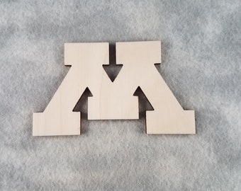 Letter M Shape Laser Cut Unfinished Wood Cutout Shape | Etsy