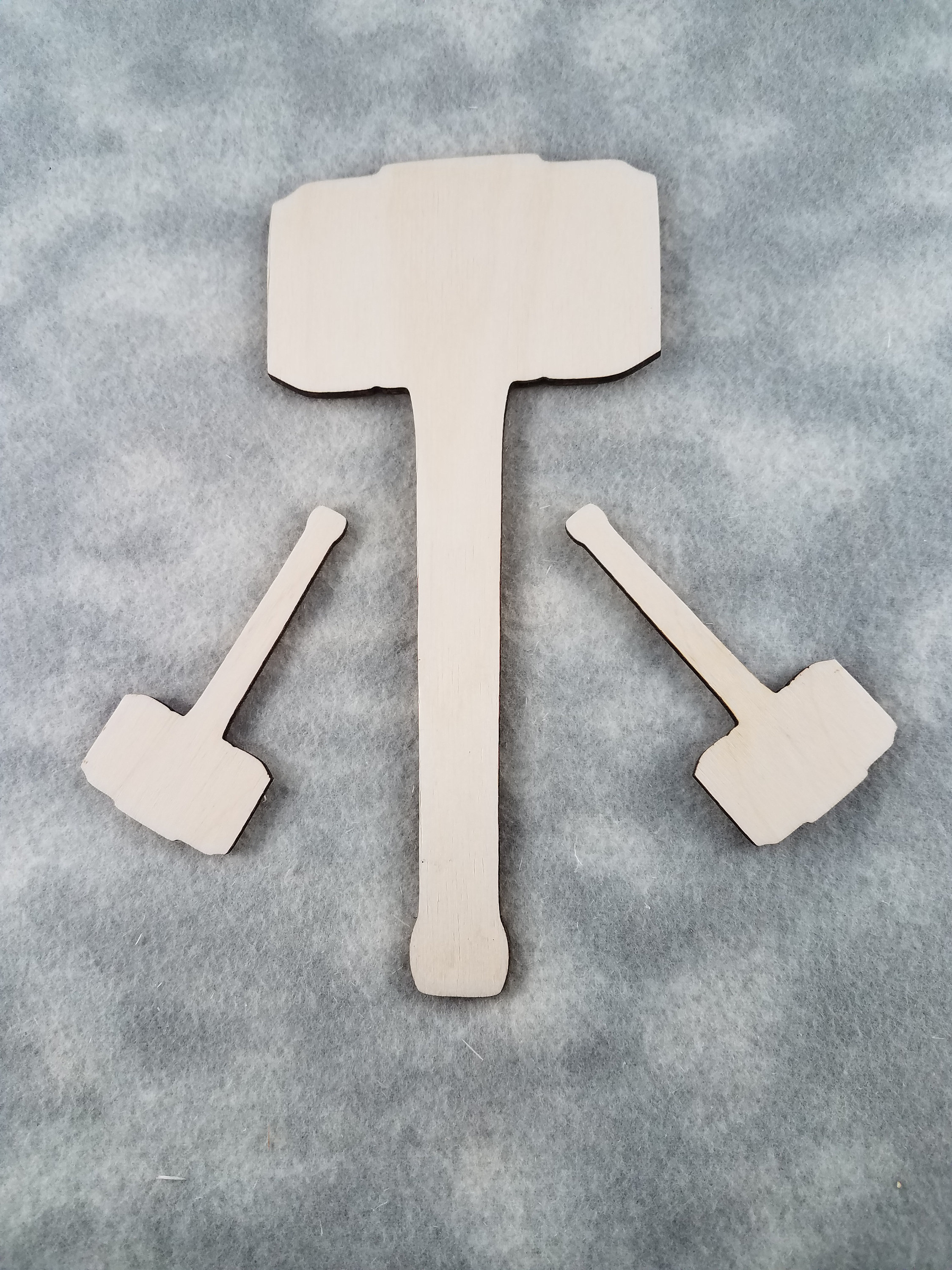 Thor's Hammer Shape Laser Cut Unfinished Wood Cutout - Etsy UK