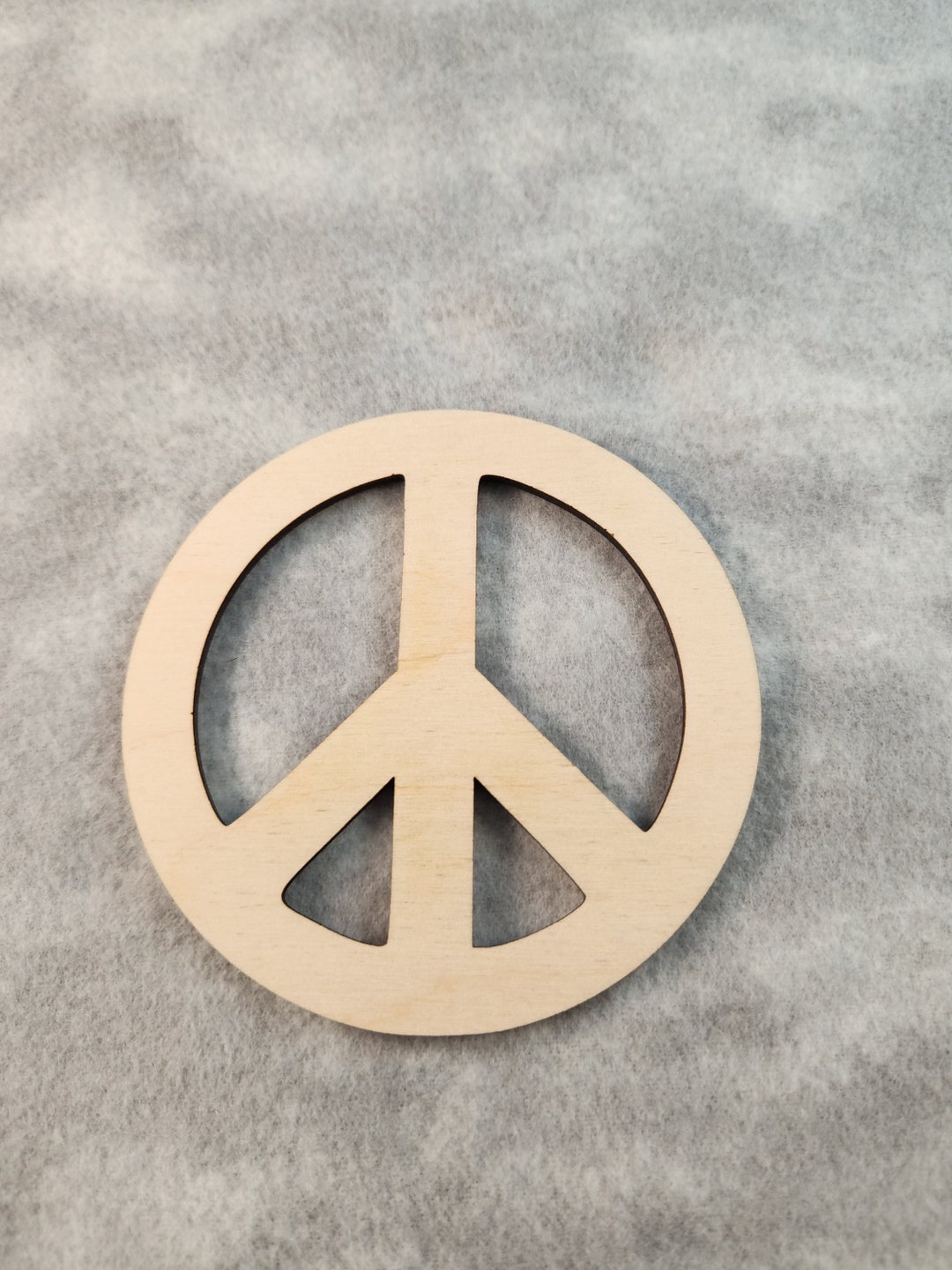 Peace Sign Shape Laser Cut Unfinished Wooden Cutout Shape - Etsy