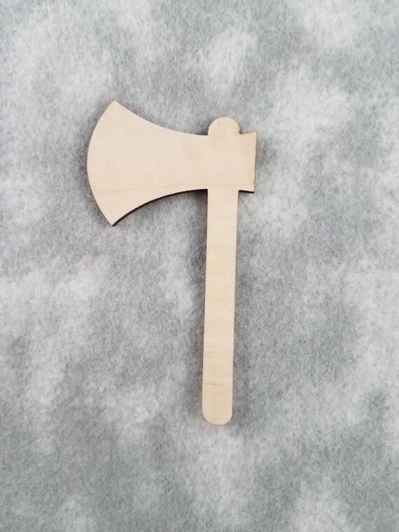 Hatchet Axe Shape Wooden Cutout - Etsy