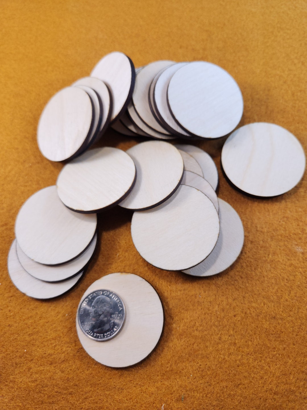 1.75 Set of 25 Circle Shape Baltic Birch Wooden - Etsy