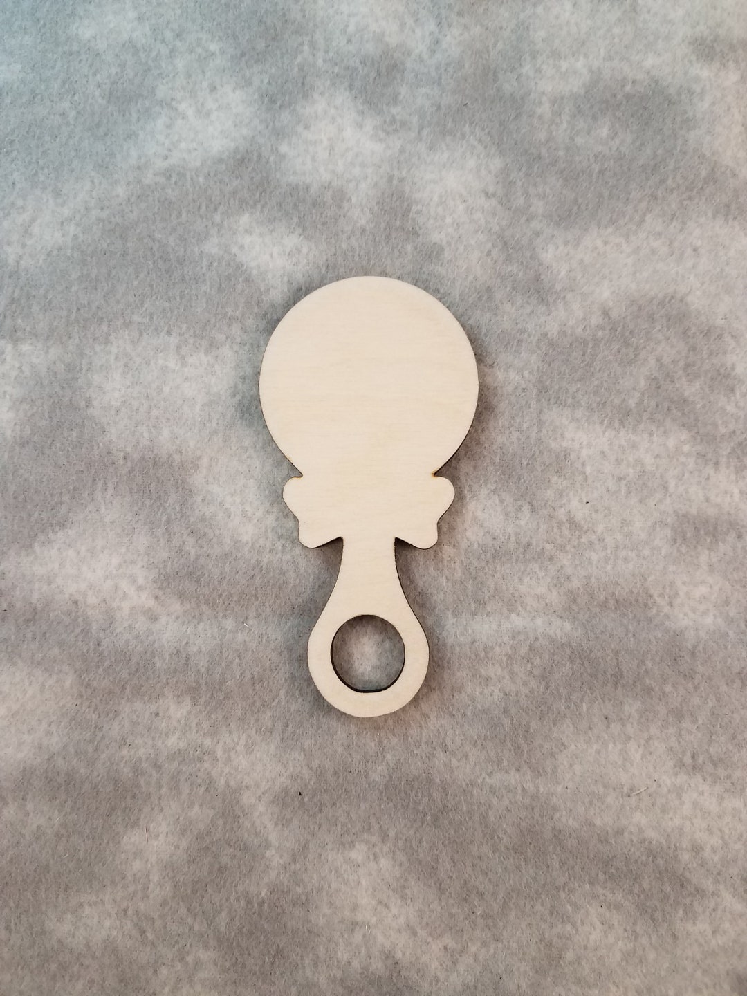 Bulk Buy 4 Set of 10 Baby Rattle Shape Laser Cut Unfinished Wood Cutout ...