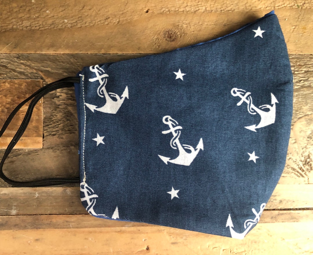 Blue Nautical Face Mask - Etsy