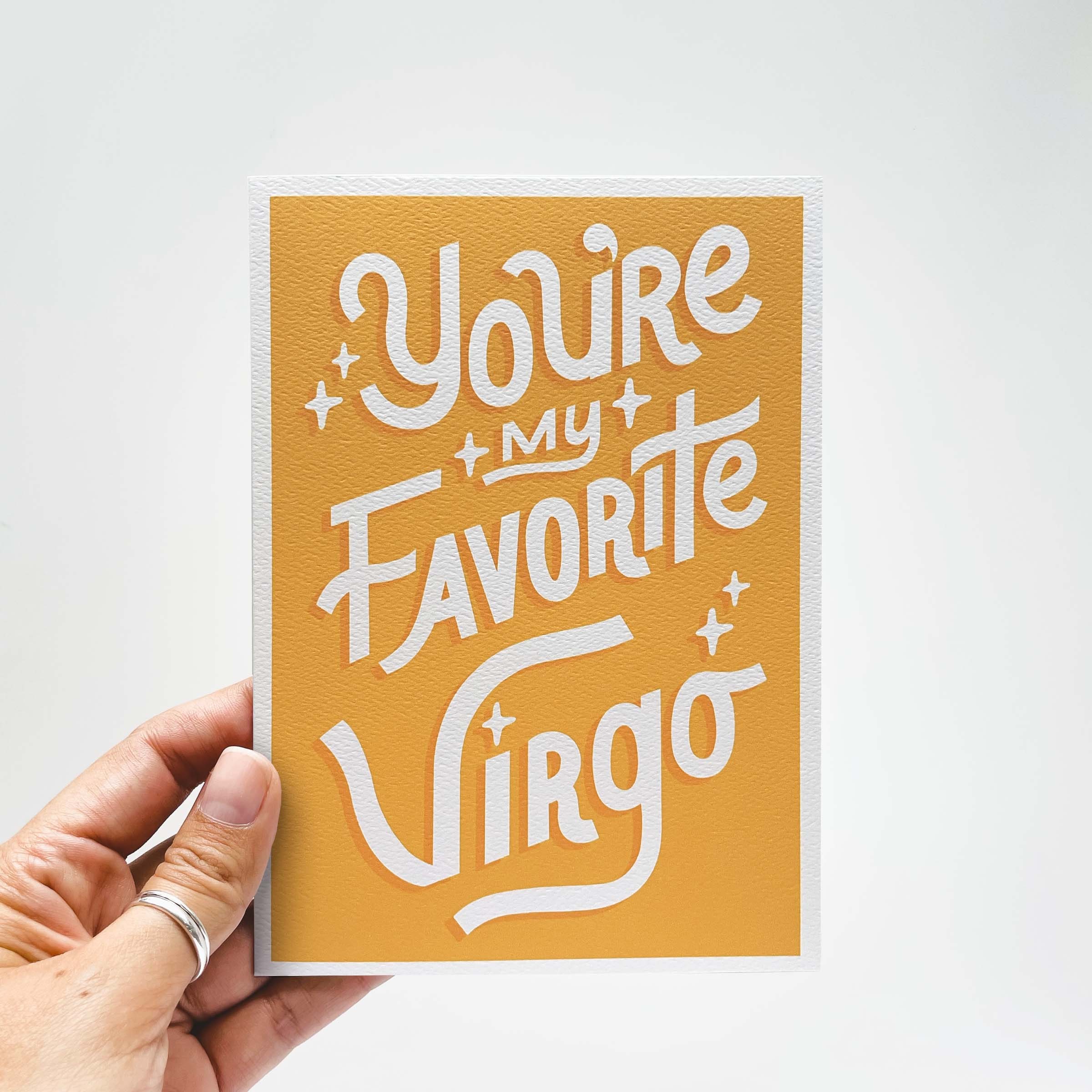 Virgo Zodiac Card | Greeting Card | You're My Favorite Virgo | Zodiac ...