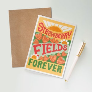 Strawberry Fields Forever | Greeting Card | Birthday Card | Music Lover ...
