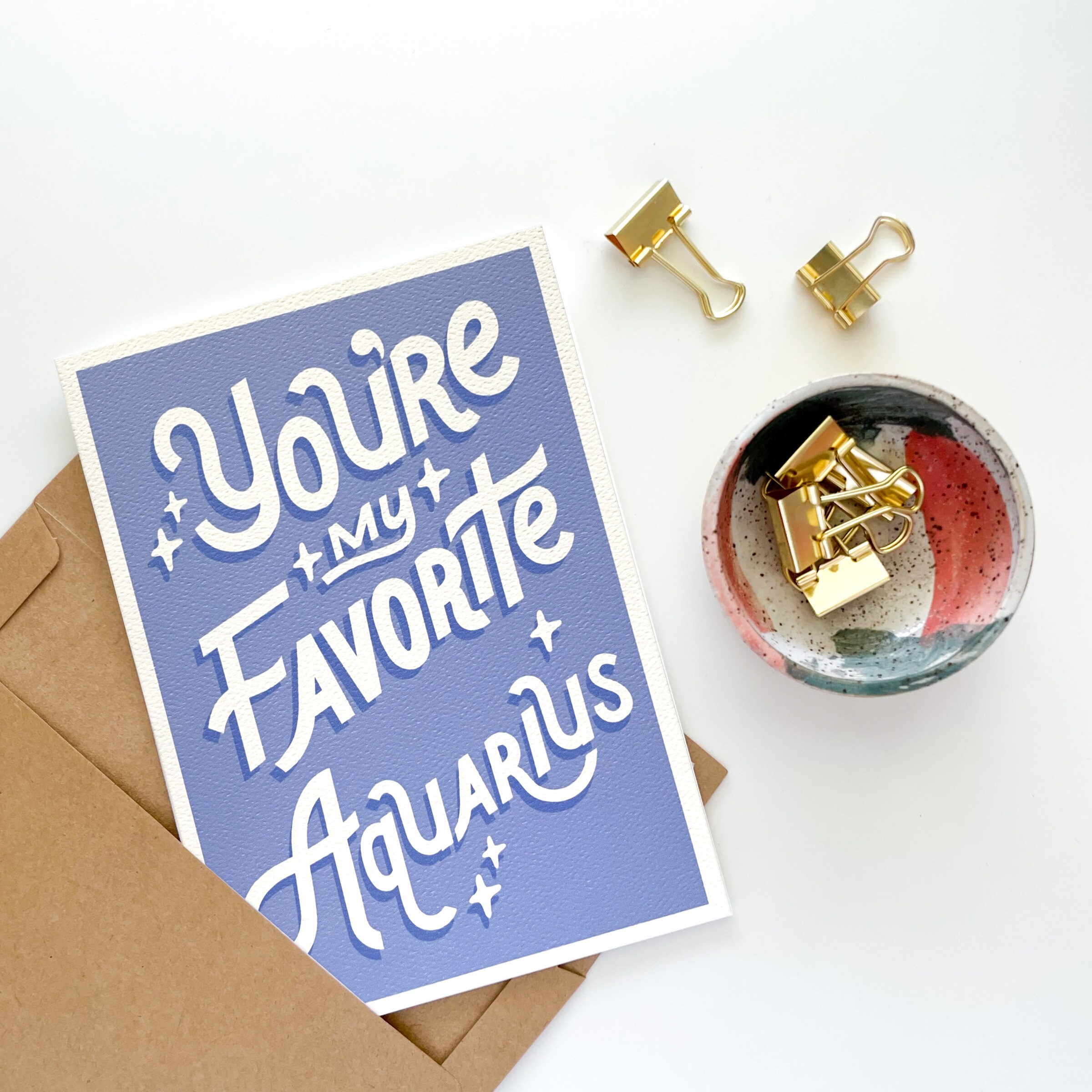 Aquarius Zodiac Card | Greeting Card | You're My Favorite Aquarius ...