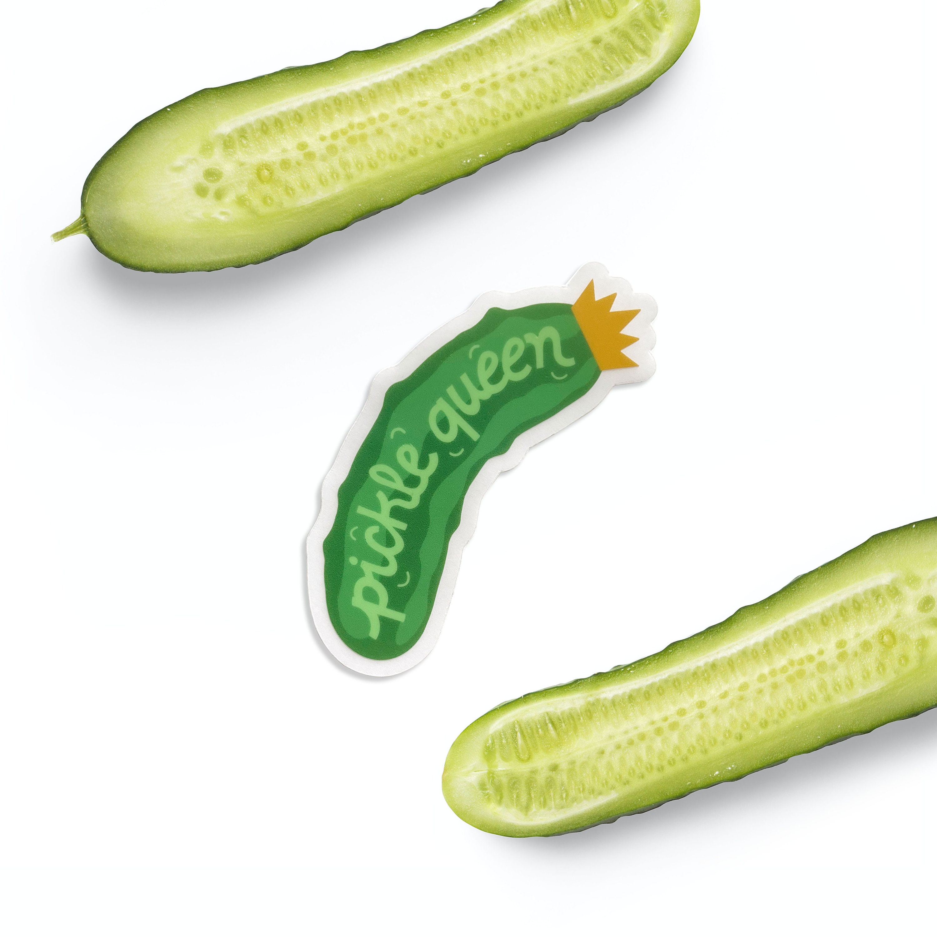 Pickle Queen Sticker | Clear Matte Sticker | Dill Pickle Sticker ...