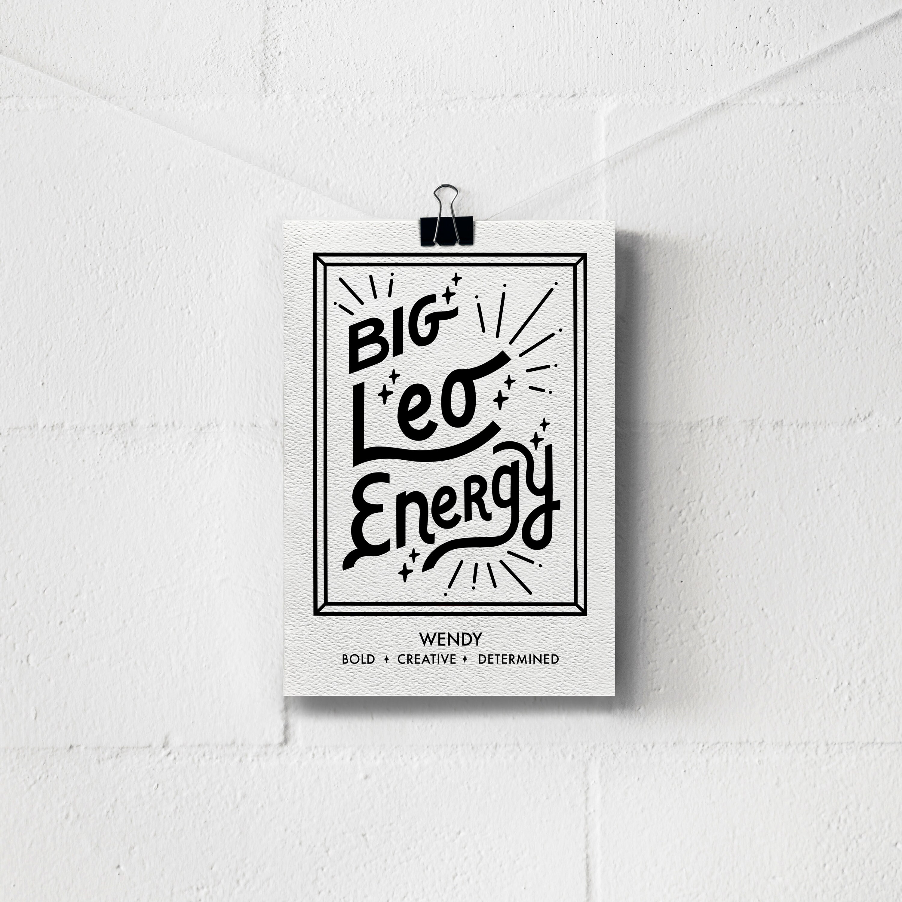 Personalized Leo Card Greeting Card Big Leo Energy - Etsy