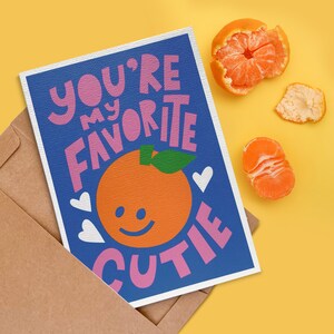 You're My Favorite Cutie Card | Greeting Card | Cutie Fruit Puns ...