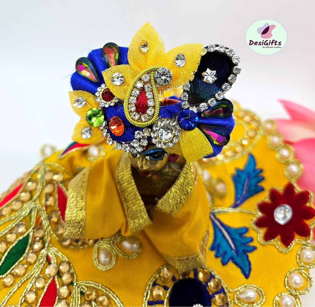 Pagdi Mukut of Bal Gopal Krishna Laddu Gopal / Krishna Jewelry/ Bal ...