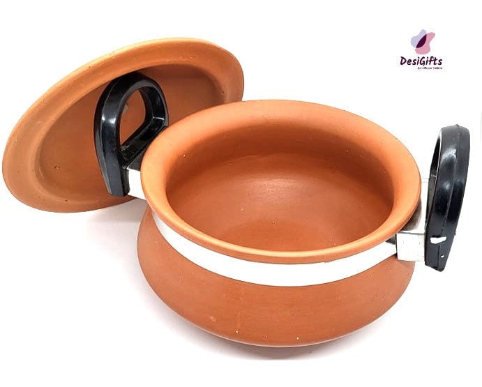 Four Liter Size Mitti Ki Handi, Natural Clay Pot for Cooking, Biryaani ...