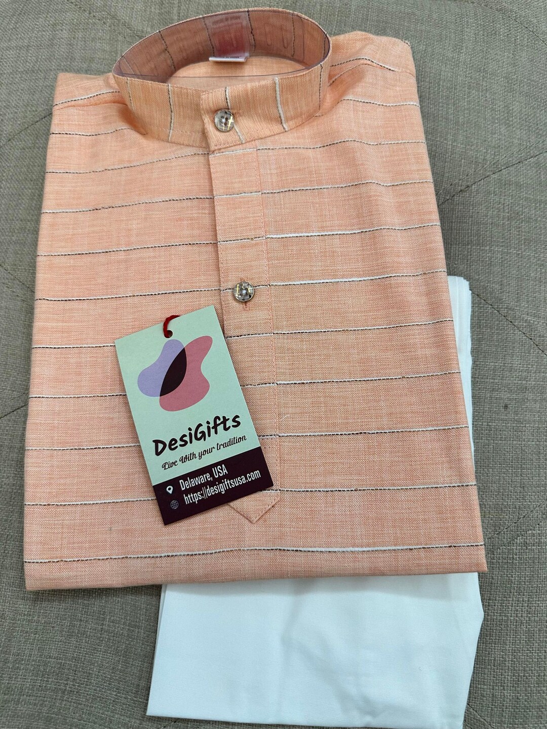 Peach Shade Boy's Cotton Silk Designer Dress - Design BOY-1287 - Etsy