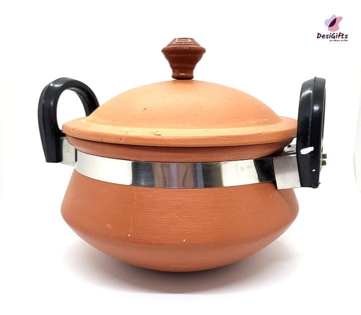 Four Liter Size Mitti Ki Handi, Natural Clay Pot for Cooking, Biryaani ...