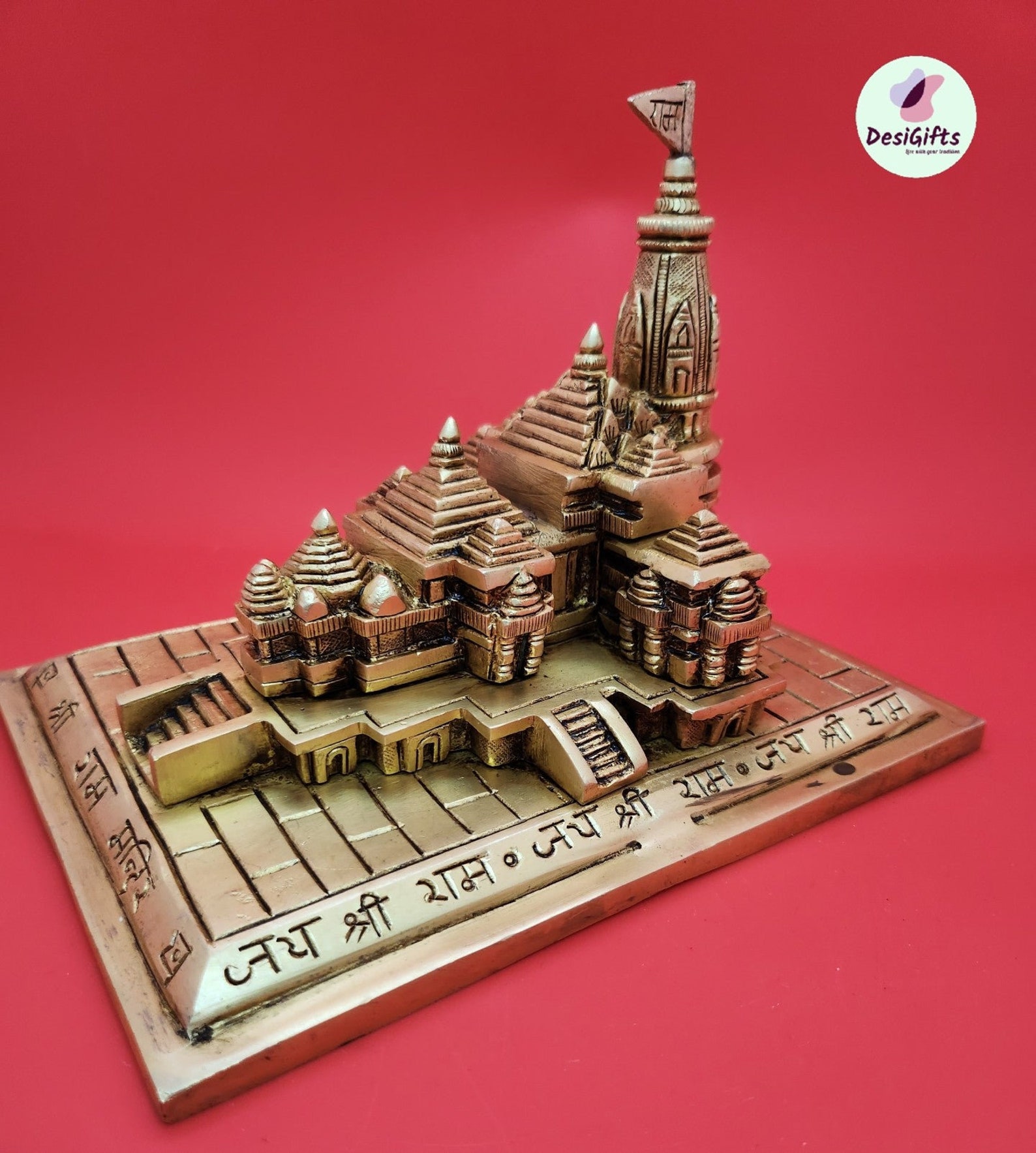 7 Inch Shri Ram Mandir (temple) in Brass, Ayodhya Ram Temple, RDM- 1049 ...