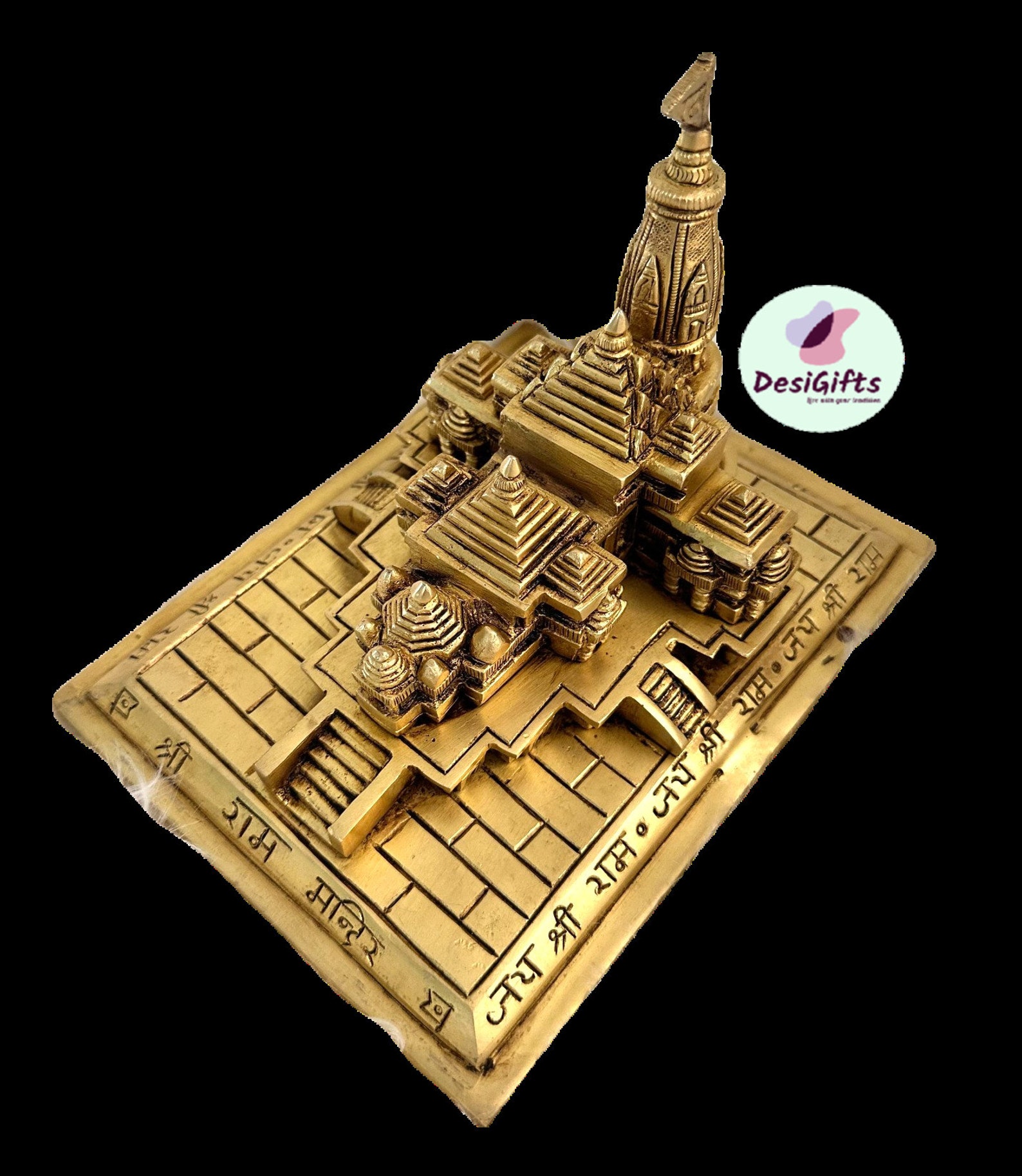 7 Inch Shri Ram Mandir (temple) in Brass, Ayodhya Ram Temple, RDM- 1049 ...