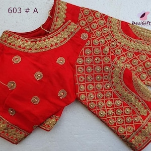 Phantom Silk With Handwork Thread & Coding Work Saree Blouse, Design ...