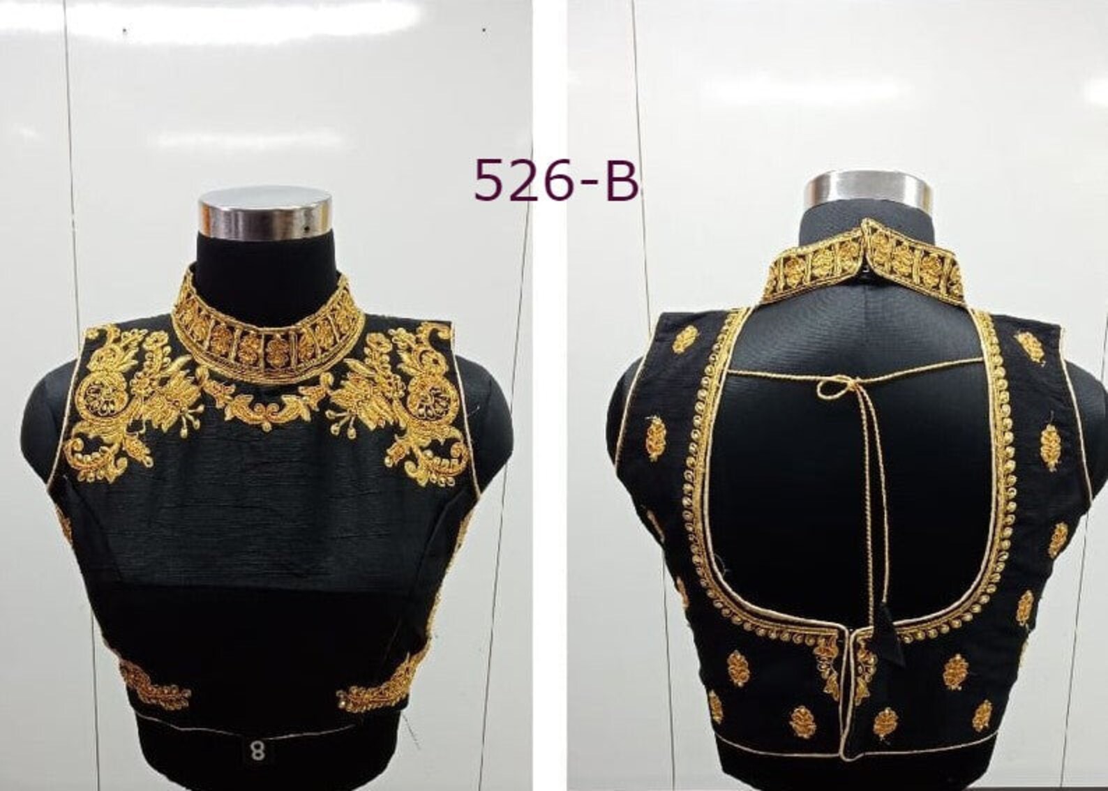 Phantom Silk Neck & Back Rich Designer Saree Embroidery Blouse, Design ...