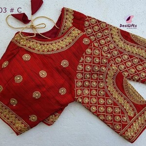 Phantom Silk With Handwork Thread & Coding Work Saree Blouse, Design ...